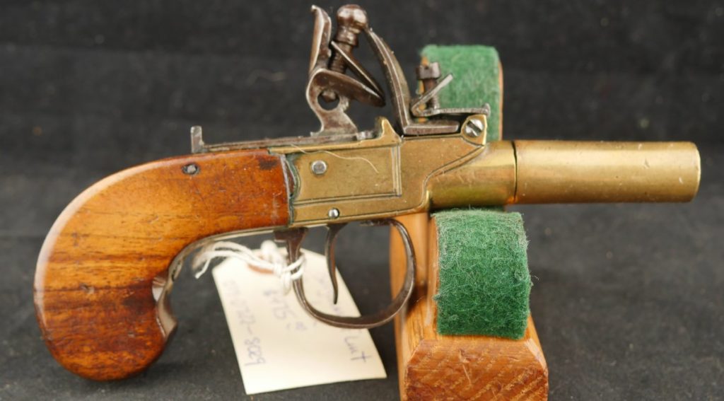 079-0722-8029, Brass Barrel Flint Single Shot Pistol. BLOWOUT – Antique ...