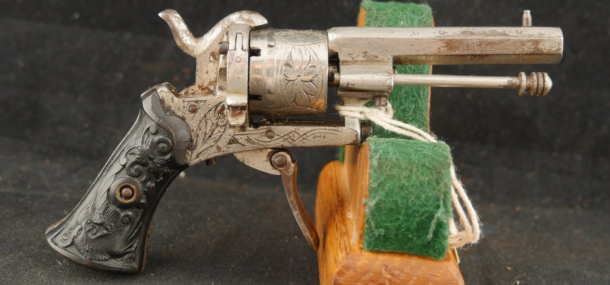 GR79-0423-4507, Belgian .22 Pinfire Pocket. 6 Shot. Liege proof ...