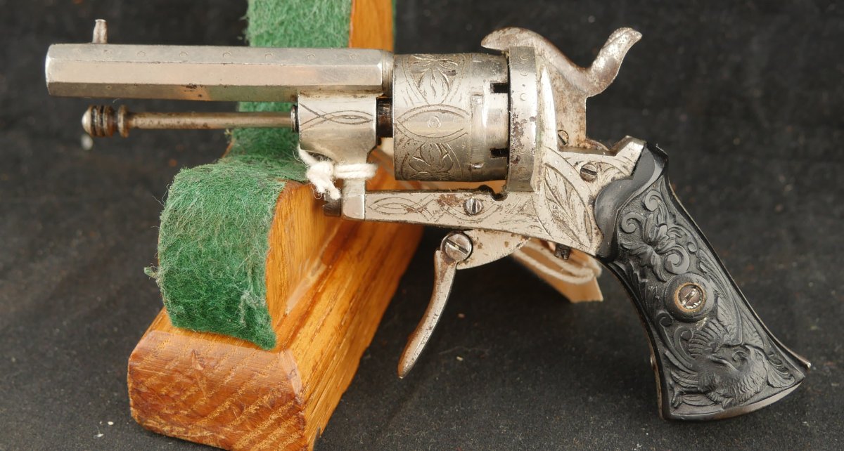 GR79-0423-4507, Belgian .22 Pinfire Pocket. 6 Shot. Liege proof ...