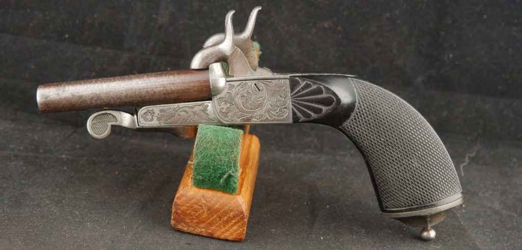 GR79-0223-4485, English Double Barrel 9MM Pinfire. BLOWOUT – Antique Guns