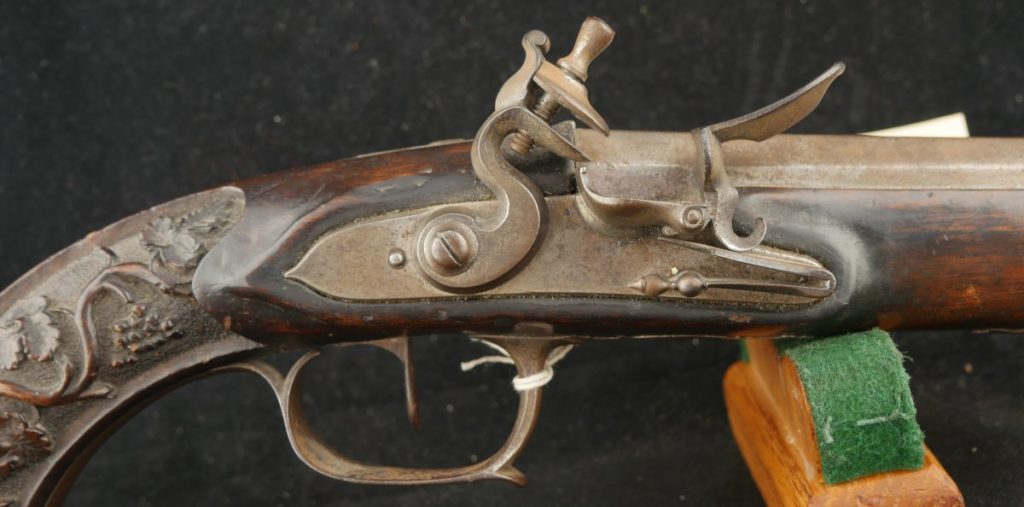GR79-0223-4570, French Single Shot Flint Pistol with Swamp Barrel ...