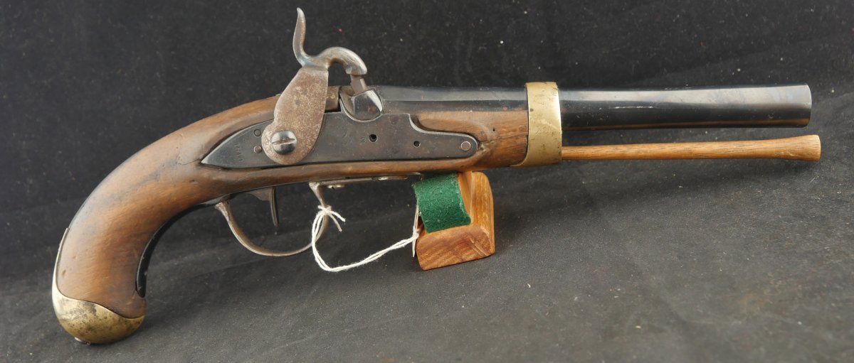 JR79-0623-2063, Flint Pistol Converted to percussion. 1810 Dated ...