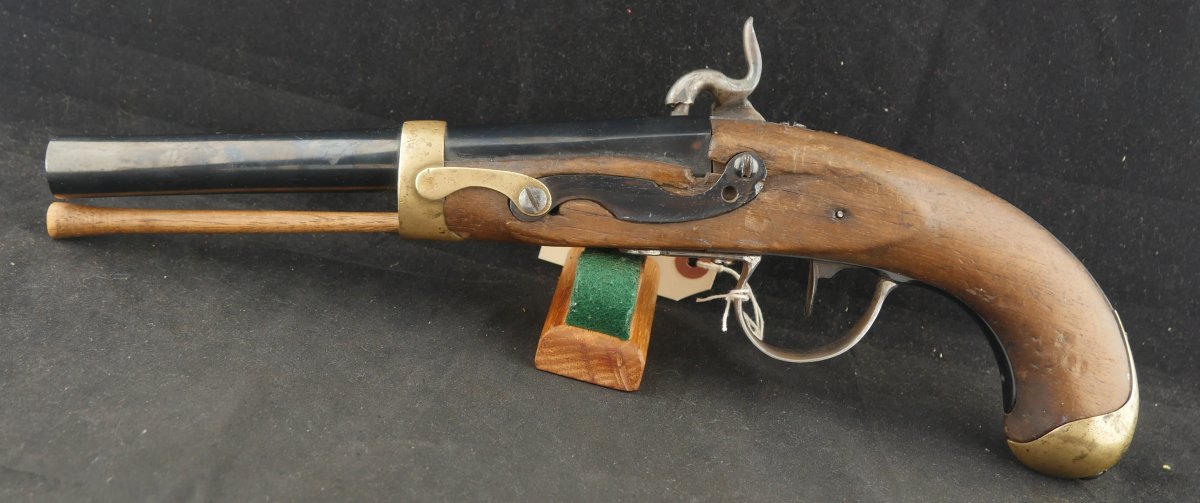 JR79-0623-2063, Flint Pistol Converted to percussion. 1810 Dated ...
