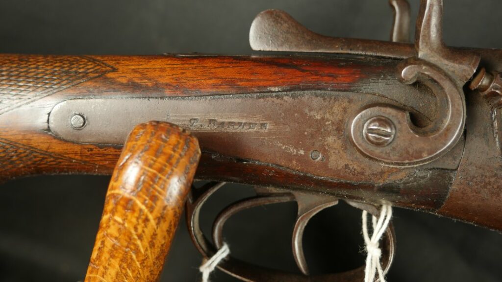 079-0823-8537, T. Barker Double Barrel Shotgun 30 inch barrel in 12 ...