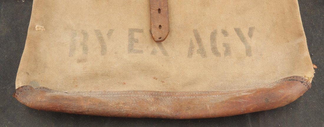 079-0124-8538, Express Company Mail Bag, canvas with leather top ...