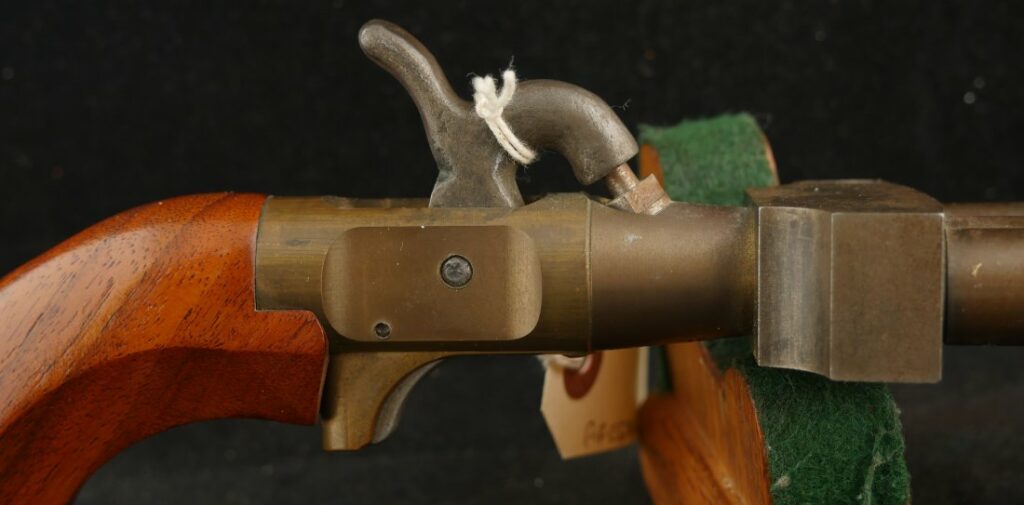 GR-0324-6032, Reproduction 3 Barrel Percussion Duck Foot Pistol ...