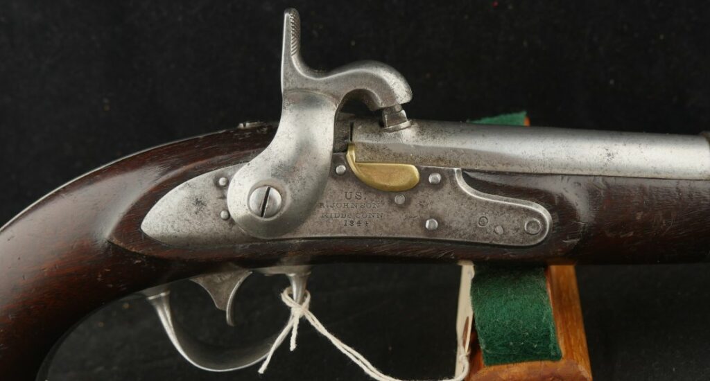 079-0524-9015, US Johnson Single Shot Flint Pistol in .58 cal with 1844 ...