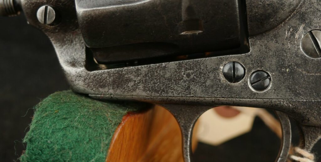 079-0524-9020, Colt SA .45 with 2 line address on a 4 3/4 inch barrel ...