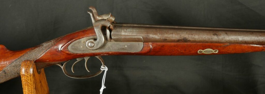 GR-0424-6109, Saxton Marked 20 GA Percussion Double Barrel Shotgun ...