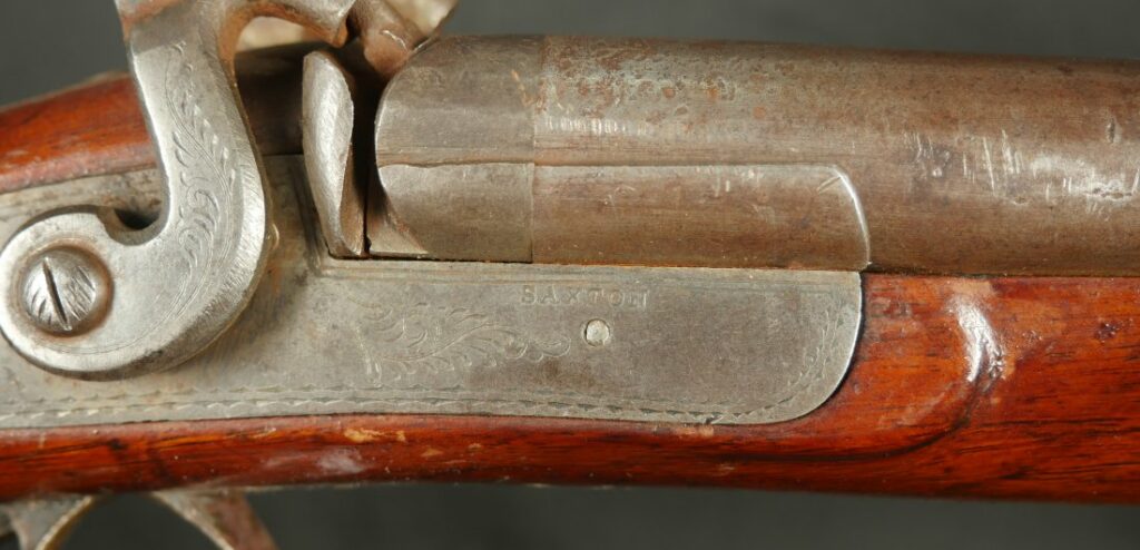 GR-0424-6109, Saxton Marked 20 GA Percussion Double Barrel Shotgun ...