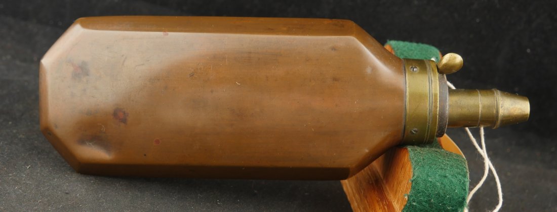 GR-0424-6252C, Rifle flask. 7 ¾ inches long, 2 ⅝ inches wide. BLOWOUT ...