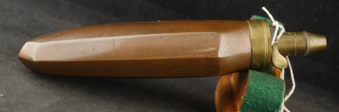 GR-0424-6252C, Rifle flask. 7 ¾ inches long, 2 ⅝ inches wide. BLOWOUT ...