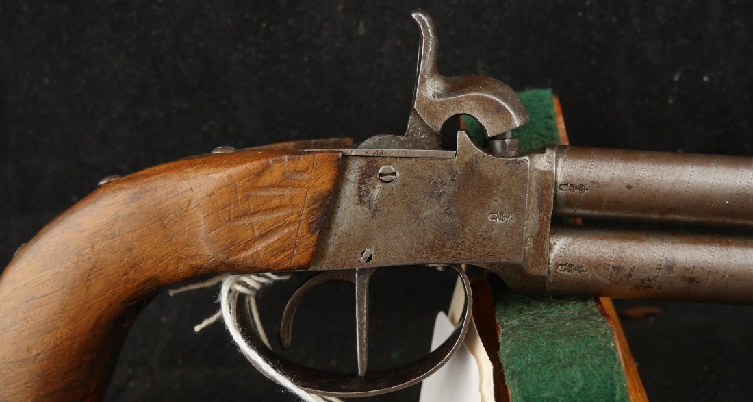 RAY-0125-0010, Percussion Double Barrel Pistol, 4 inch barrels. BLOWOUT ...