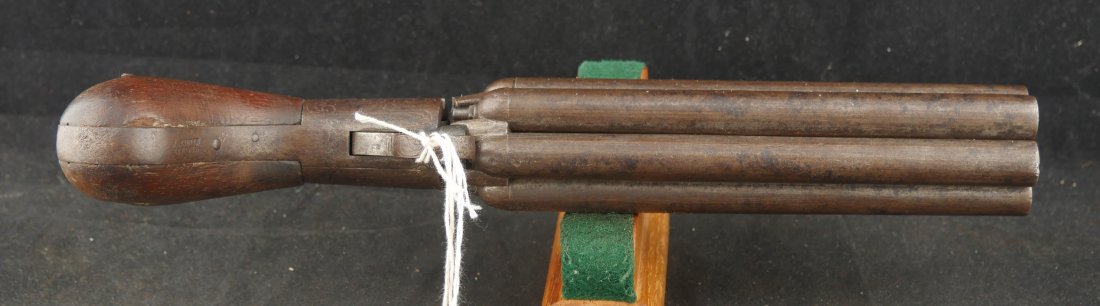 RAY-0125-0006, Belgium Extra Long Barrel Percussion Pepperbox with 6 ...