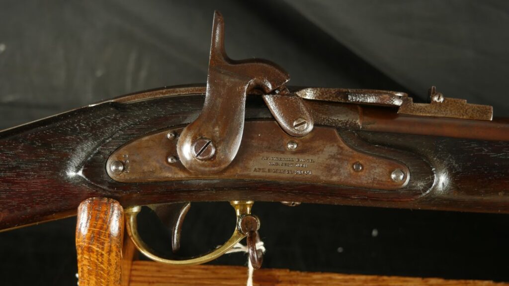 GR-1025-6677, Rare Fine Condition Merril Rifle. .54 Percussion. 33 inch ...
